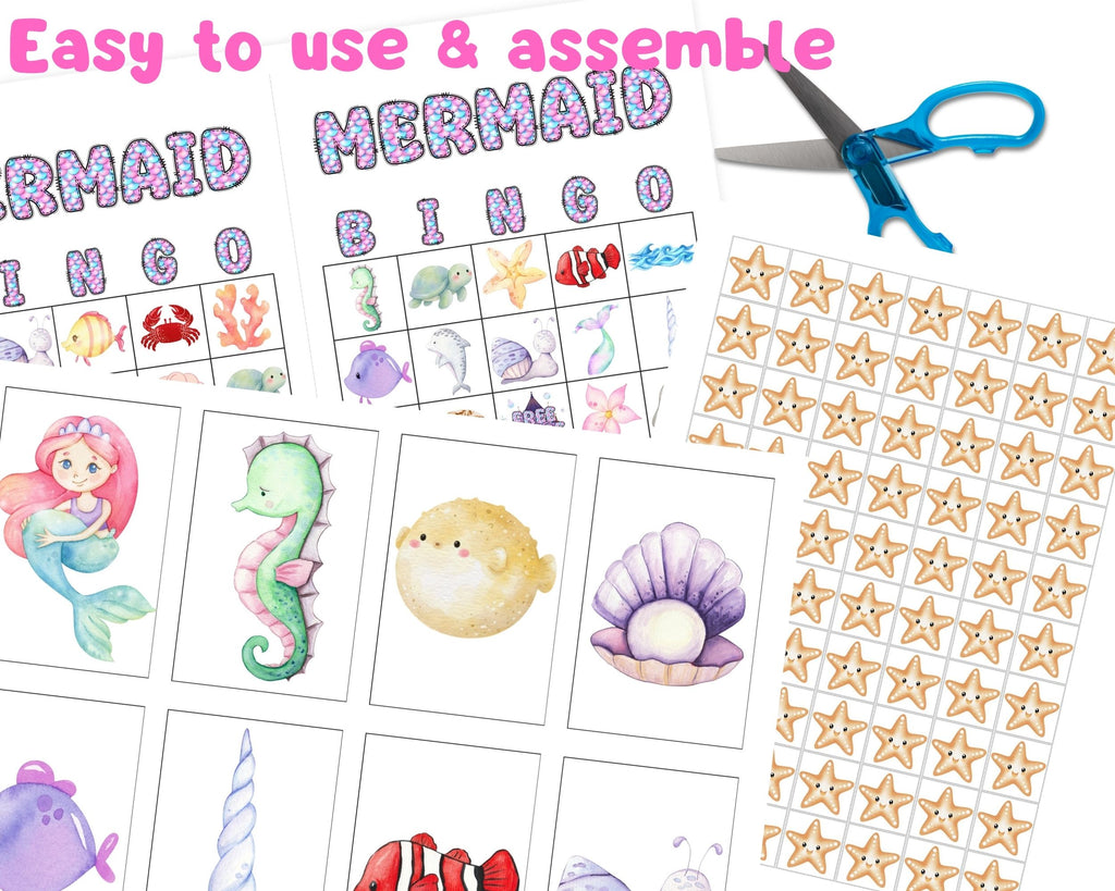 Mermaid Bingo Game Printable – DIY Party Mom