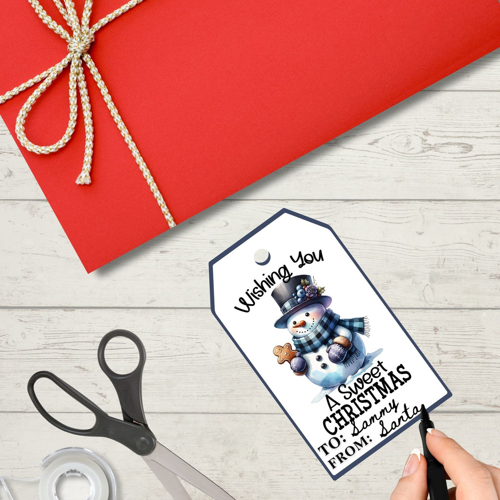 Sweet Christmas Snowman Gift Tags Printable – DIY Party Mom