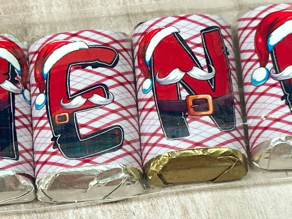 Santa Alphabet Hershey Candy Bar Wrapper Stocking Stuffer Printable ...