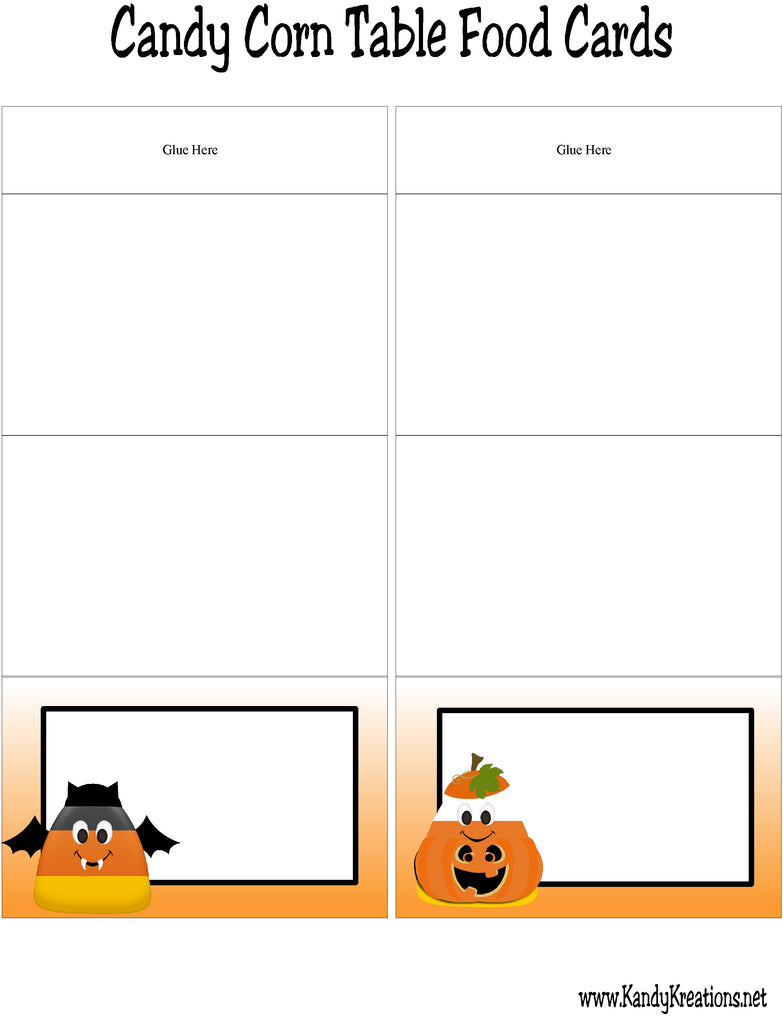Candy Corn Table Cards – DIY Party Mom