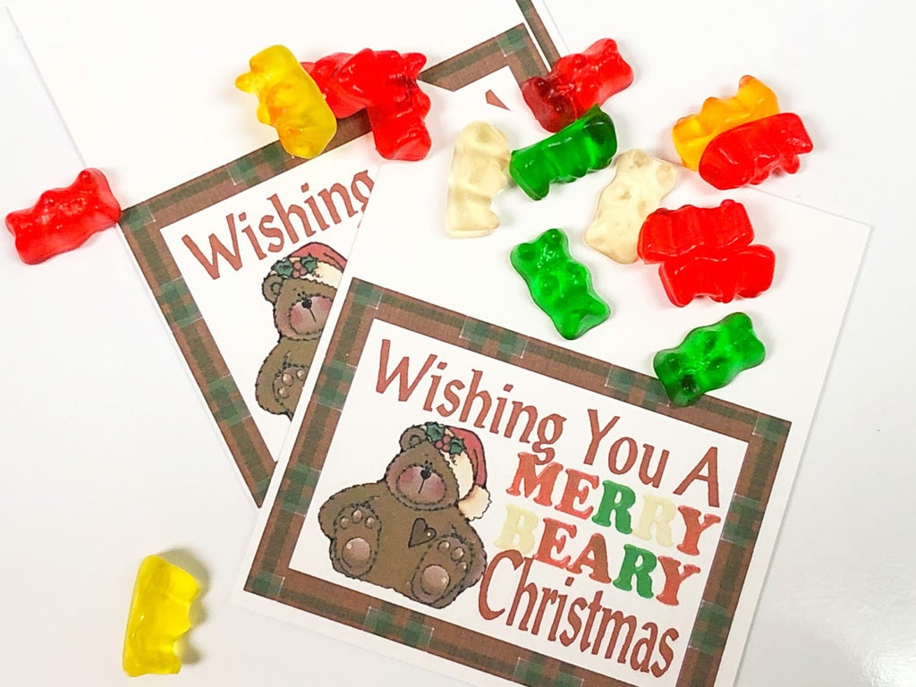 Merry Beary Christmas Bag Topper Printable – DIY Party Mom
