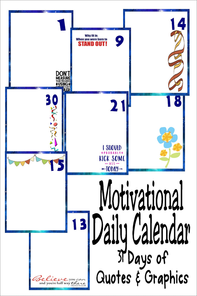 Motivational Daily Calendar Planner Printable – DIY Party Mom