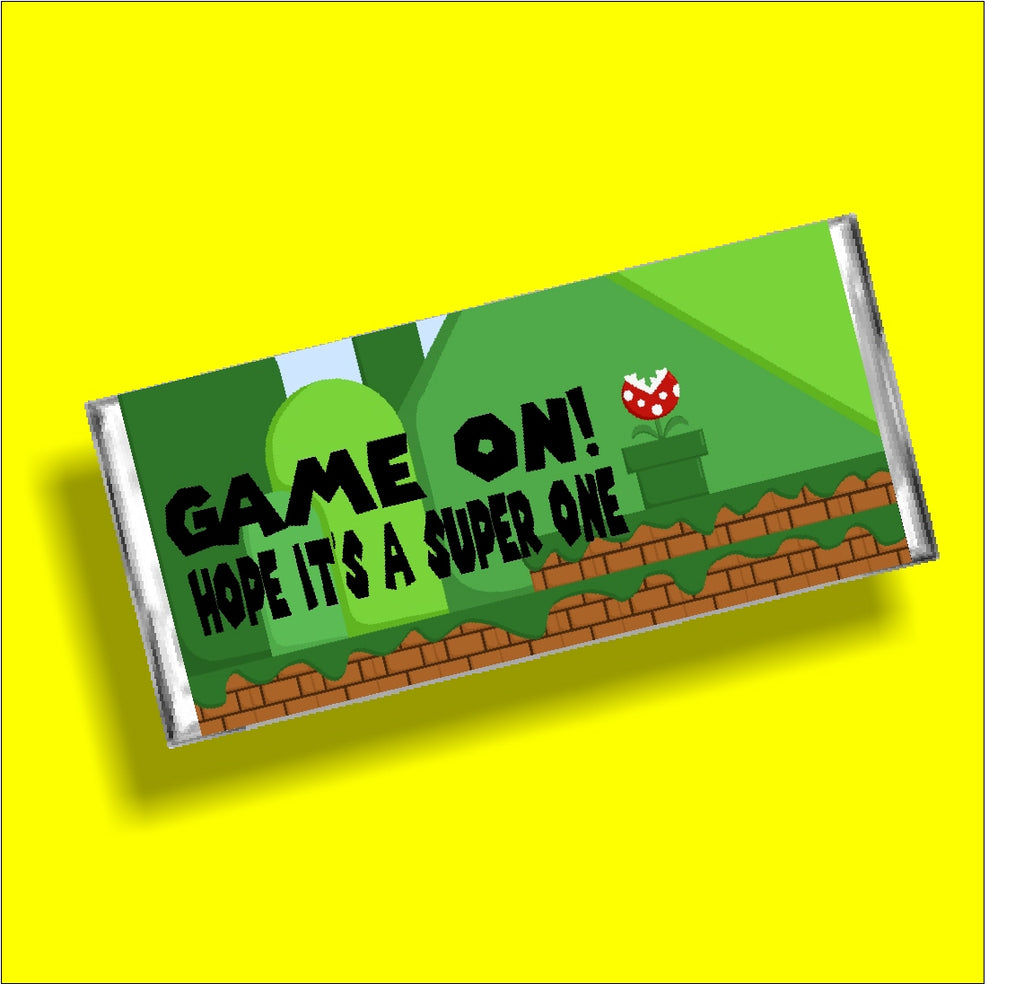 Super Mario Birthday Candy Bar Wrapper Diy Party Mom