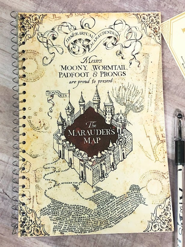 Marauders Map Harry Potter Notebook Journal and Pen Set – DIY Party Mom