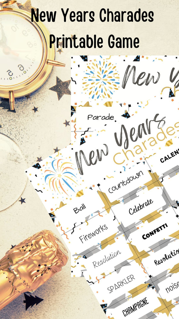 New Years Charades Printable Game – DIY Party Mom