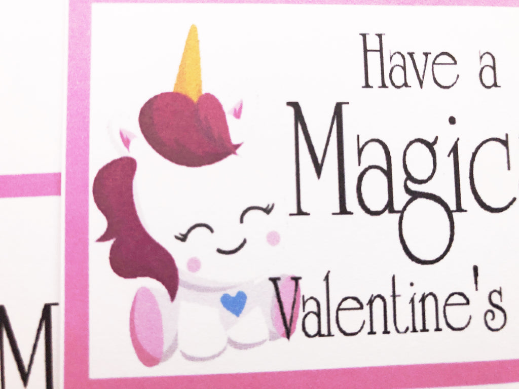 Unicorn Magical Valentines Day Candy Bag Topper – DIY Party Mom