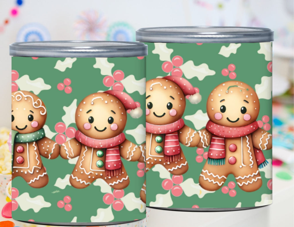 Gingerbread Pringles Can Label Printable – Kids Christmas Party Favor ...