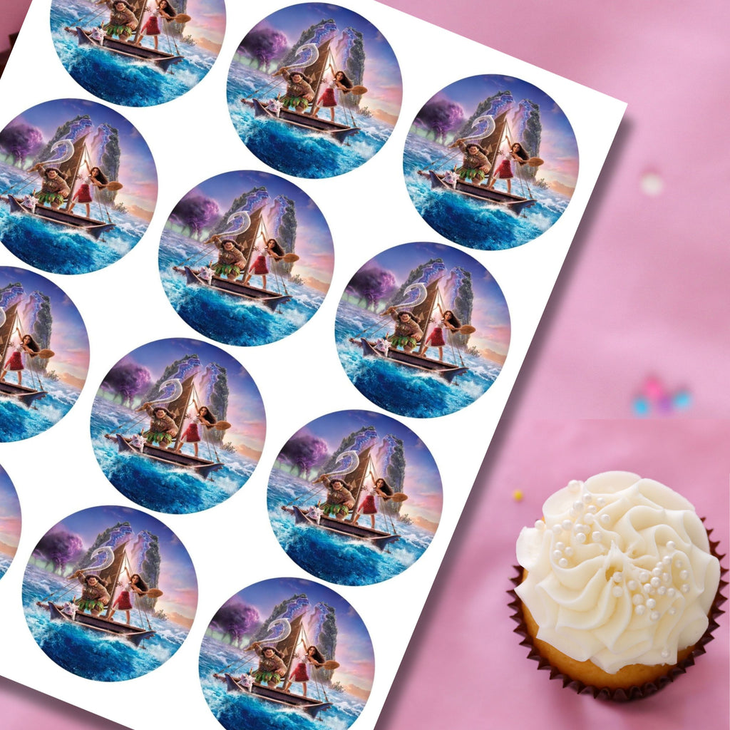 Moana 2 Cupcake Topper Printable – DIY Party Mom
