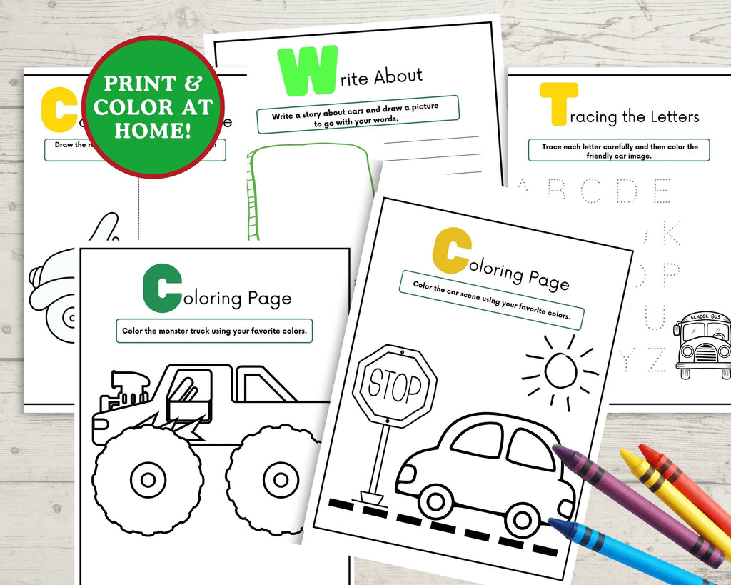 Cars Preschool Activity Book Printable – DIY Party Mom