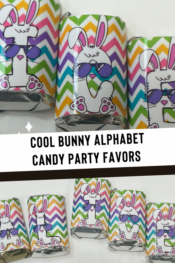 Cool Bunny Easter Alphabet Hershey Candy Bar Wrapper Printable – DIY Party Mom