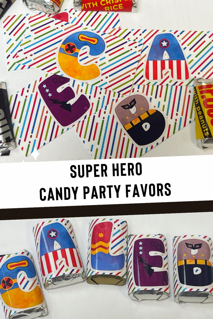 Hero Alphabet Hershey Candy Bar Wrapper Printable – DIY Party Mom