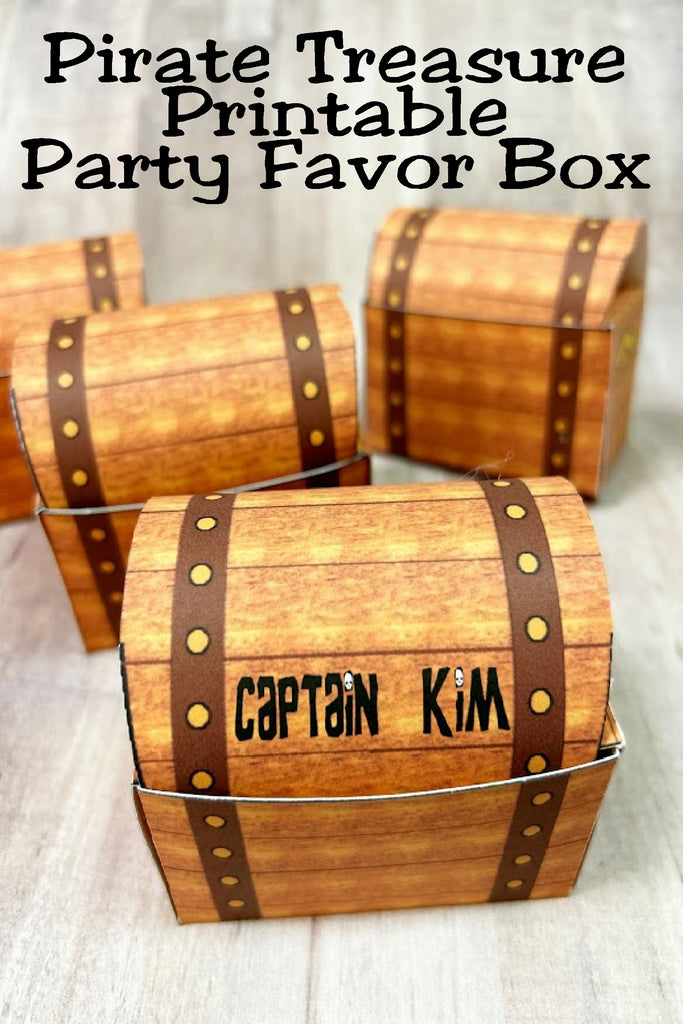 Printable Treasure Chest Pirate Chest Printable Favor Box – DIY