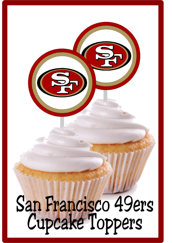 49ers Cupcake Topper Printable – DIY Party Mom