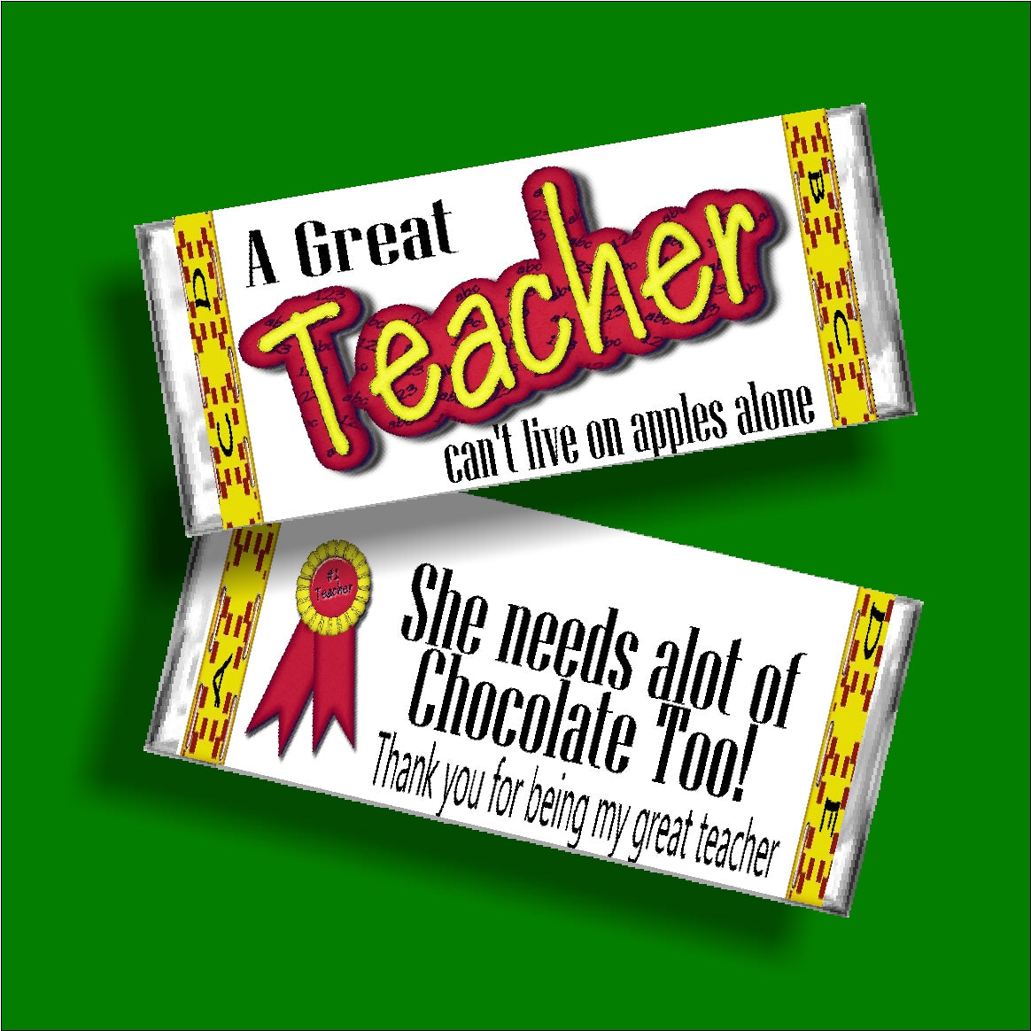 Candy Bar Messages For Teachers Personalised No:1 Thank You Teacher