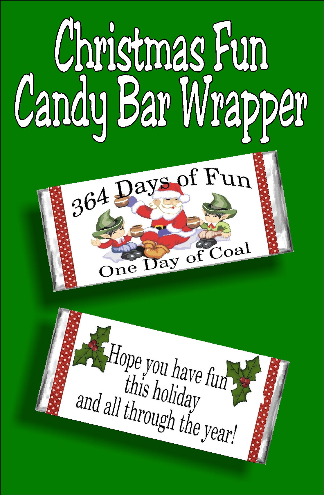 Christmas Fun Candy Bar Wrapper – DIY Party Mom