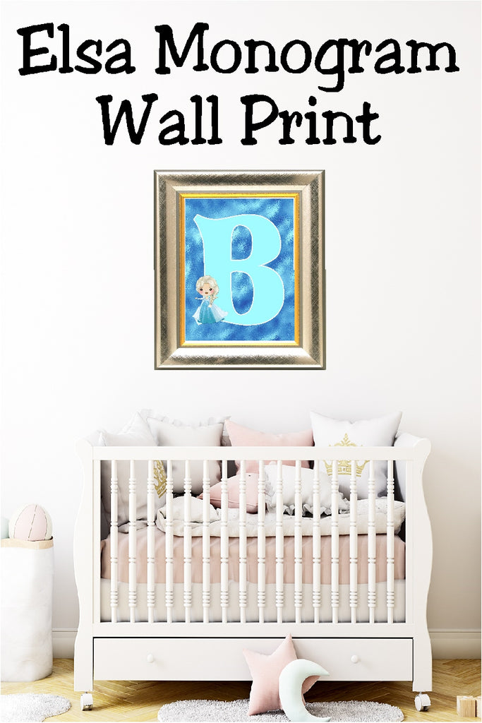 Elsa Monogram Print – DIY Party Mom