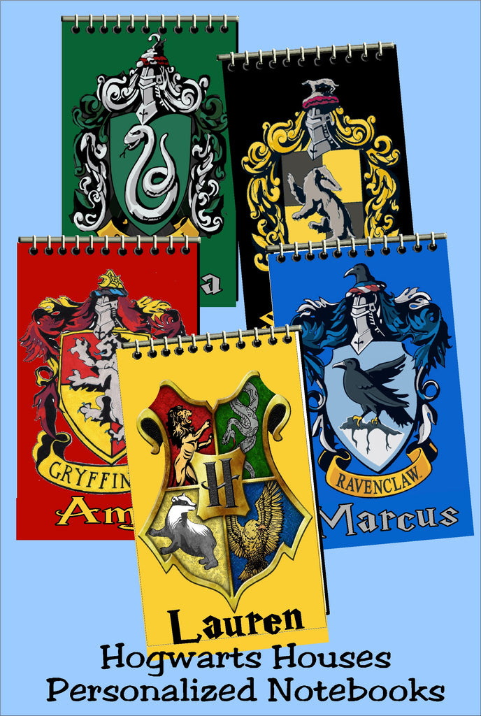 Hogwarts Houses Personalized Notebooks – DIY Party Mom