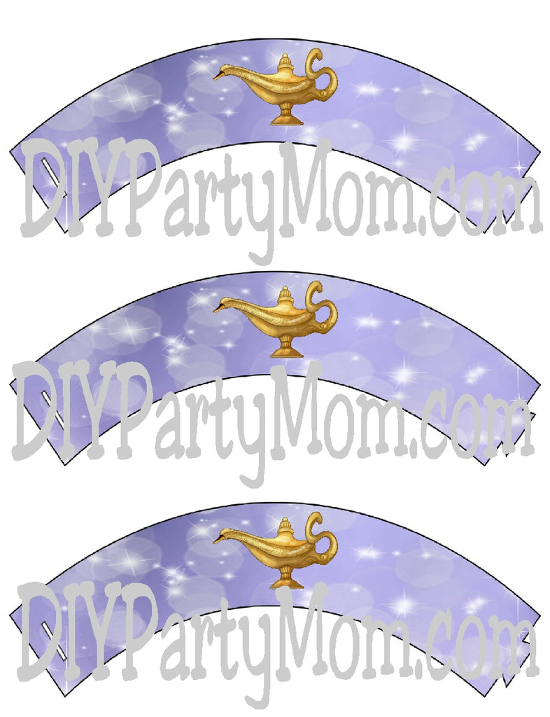 Jasmine Printable Cupcake Wrapper and Topper – DIY Party Mom