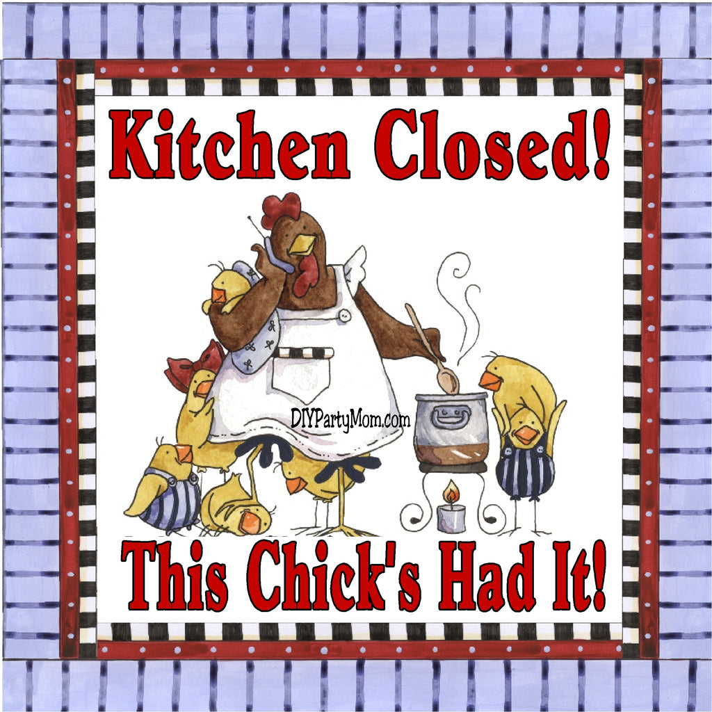 Kitchen Closed Printable – DIY Party Mom