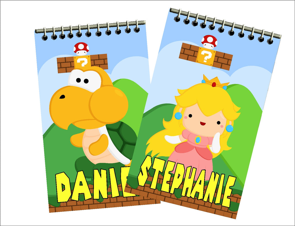 Super Mario Personalized Mini Notebooks – DIY Party Mom