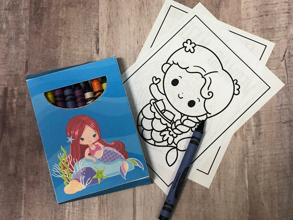 Mermaid Printable Activity Book and Crayon Box – DIY Party Mom