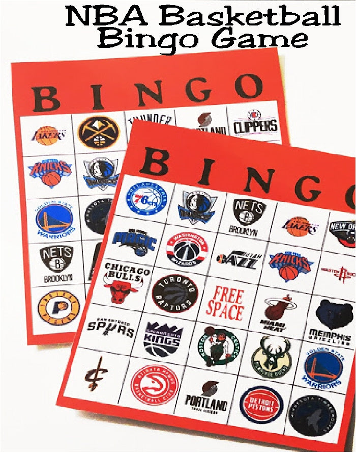 NBA Basketball Bingo Game Printable – DIY Party Mom