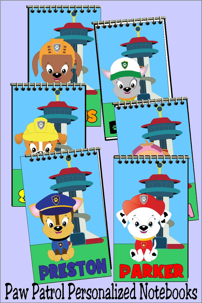 Paw Patrol Personalized Notebooks – DIY Party Mom