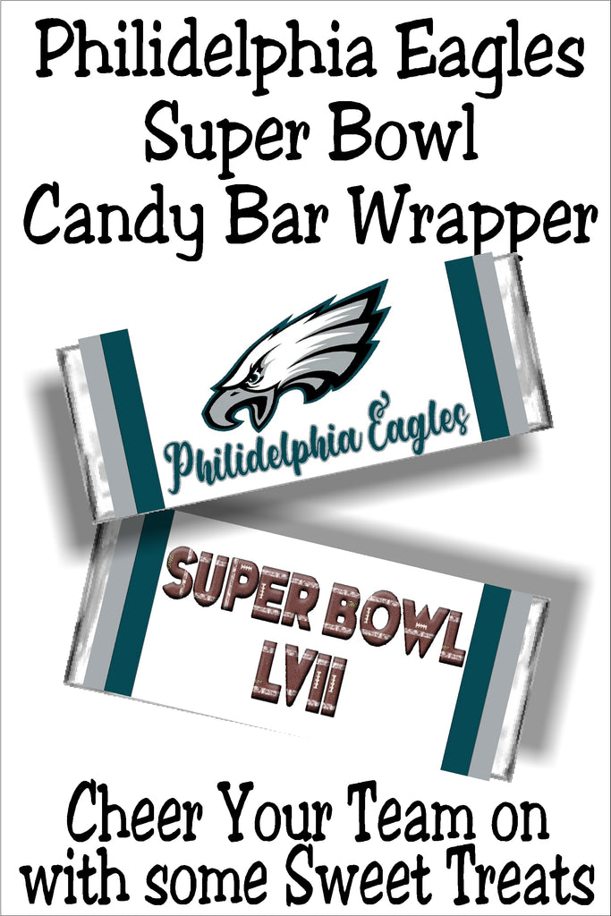 Philadelphia Eagles Super Bowl Candy Bar Wrapper Printable – DIY Party Mom