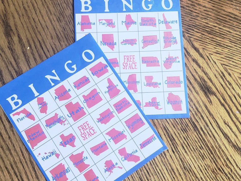 Texas Towns & Cities Bingo Cards - Printable bingo activity, game