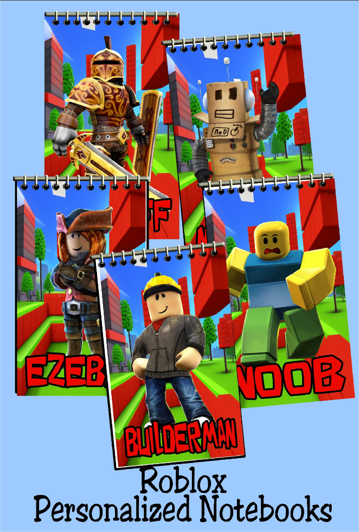 Roblox Party Favor Personalized Notebook – DIY Party Mom