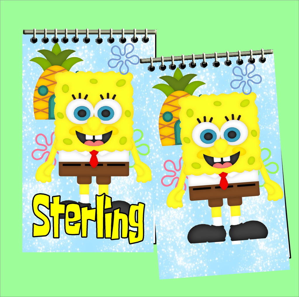 Sponge Bob Personalized Notebooks – DIY Party Mom