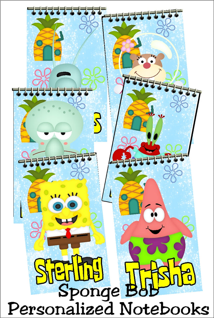 Sponge Bob Personalized Notebooks – DIY Party Mom