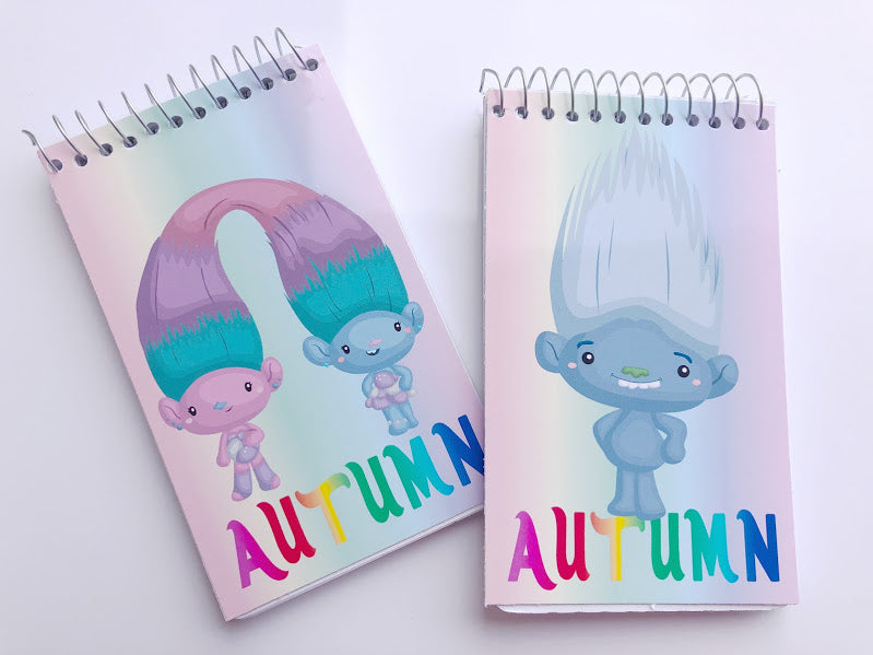 Trolls Personalized Mini Notebooks – DIY Party Mom