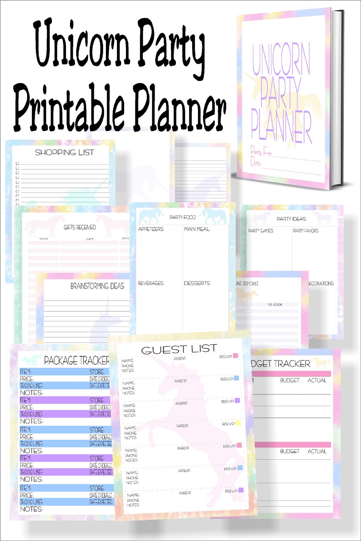 Unicorn Party Printable Planner – DIY Party Mom