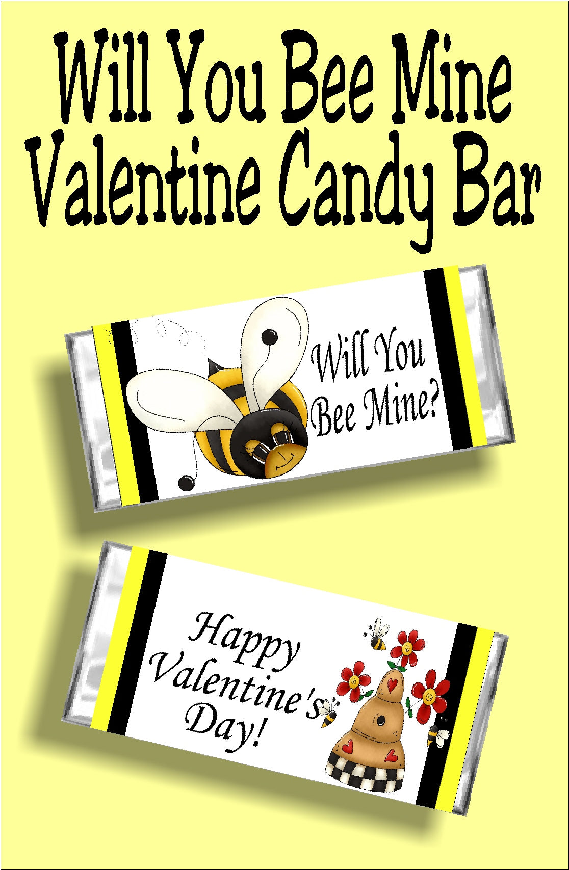 Will You Be Mine Valentine Candy Bar Wrapper – DIY Party Mom